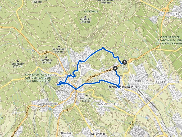 3-Burgenweg Königstein - Falkenstein - Kronberg (Taunus) | Wanderung ...